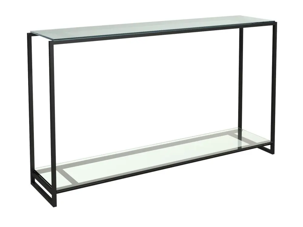 Narrow console table glass store